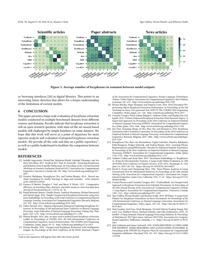 Large Scale Evaluation Of Keyphrase Extraction Models Deepai