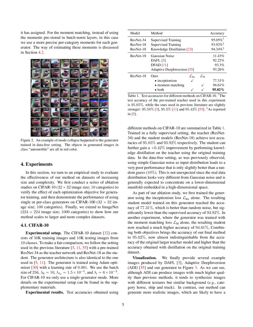 Large-Scale Generative Data-Free Distillation | DeepAI