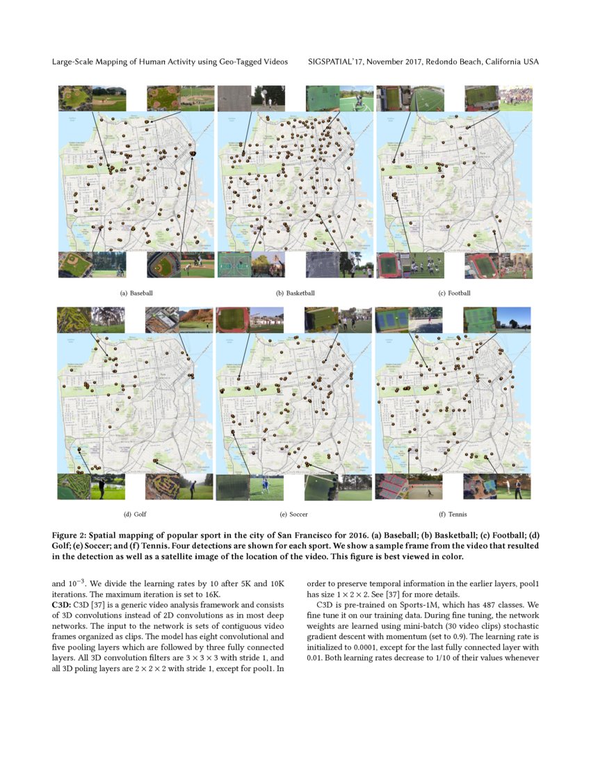 Large-Scale Mapping of Human Activity using Geo-Tagged Videos | DeepAI
