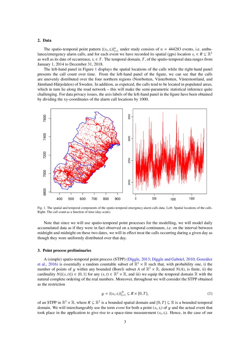 Large-scale modelling and forecasting of ambulance calls in northern Sweden using spatio ...
