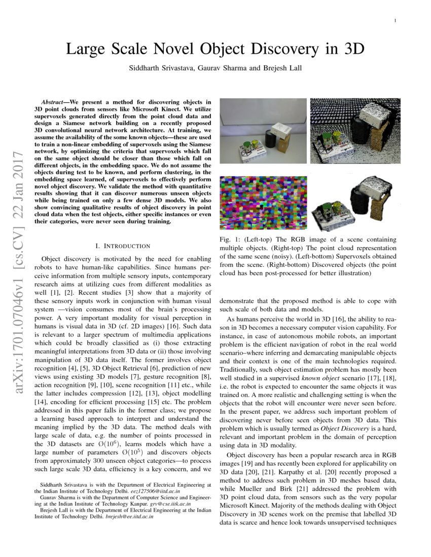 Large Scale Novel Object Discovery in 3D | DeepAI