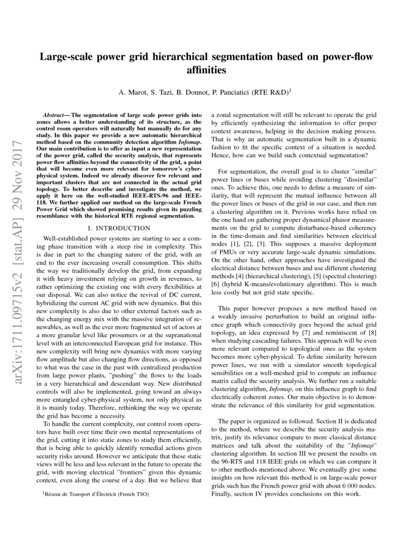 Large-scale power grid hierarchical segmentation based on power-flow affinities | DeepAI