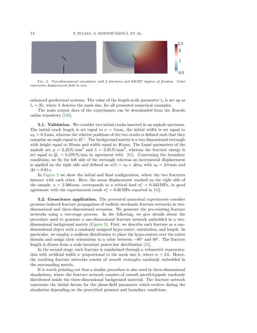 Large Scale Simulation Of Pressure Induced Phase Field Fracture