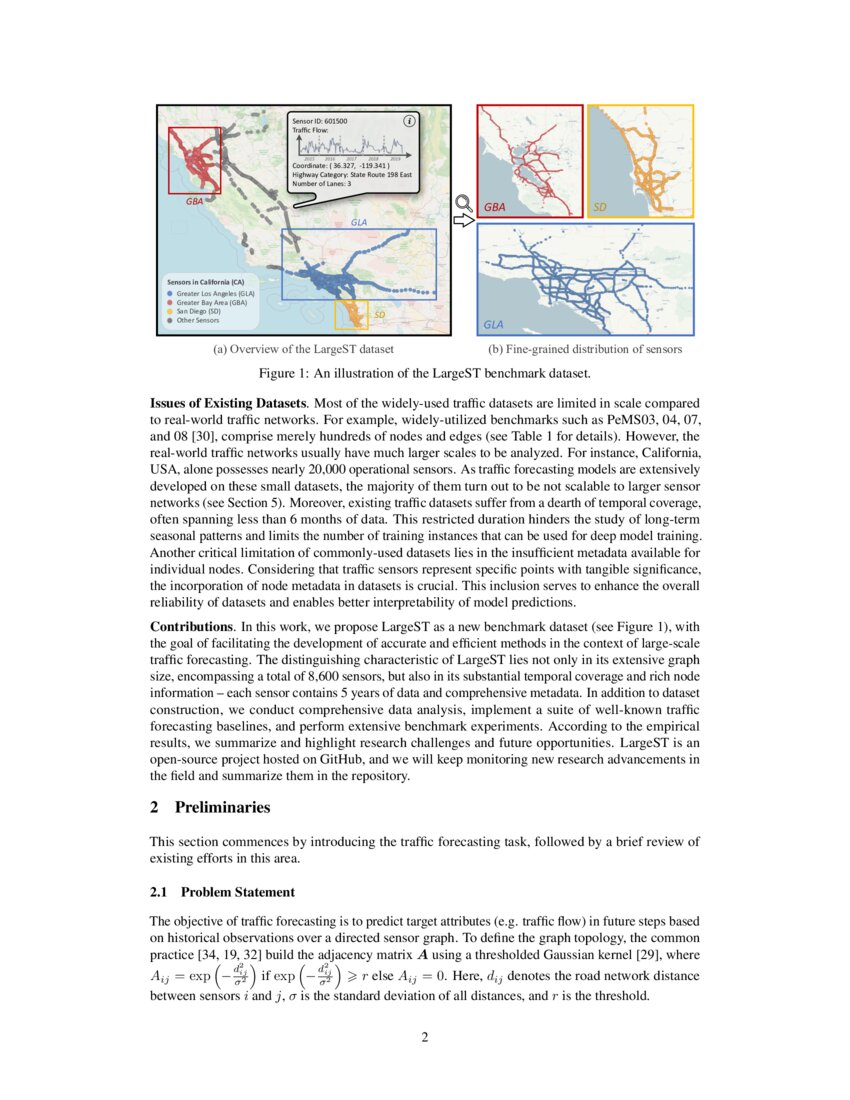 Largest A Benchmark Dataset For Large Scale Traffic Forecasting Deepai