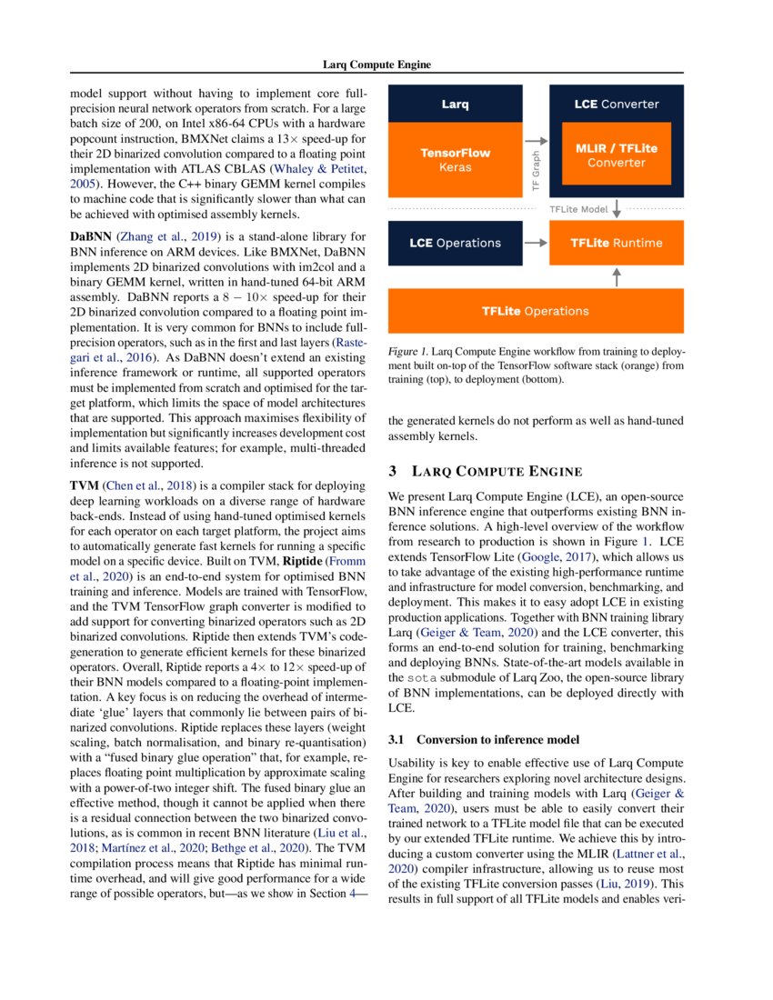 Larq Compute Engine: Design, Benchmark, and Deploy State-of-the-Art ...