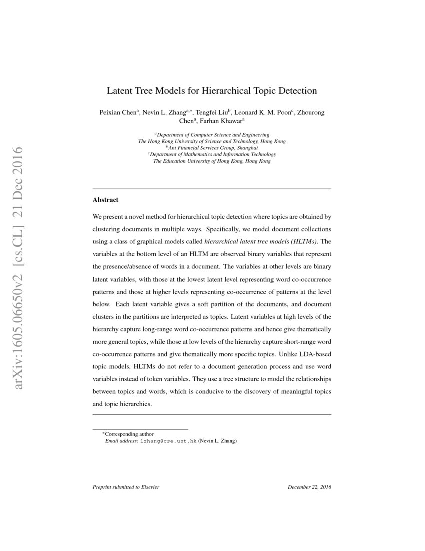 Latent Tree Models for Hierarchical Topic Detection | DeepAI Latent Tree Models for Hierarchical Topic Detection | DeepAI
