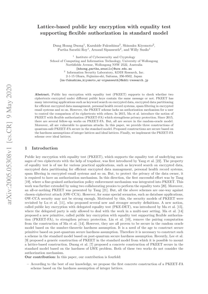 Lattice Based Public Key Encryption With Equality Test Supporting Flexible Authorization In