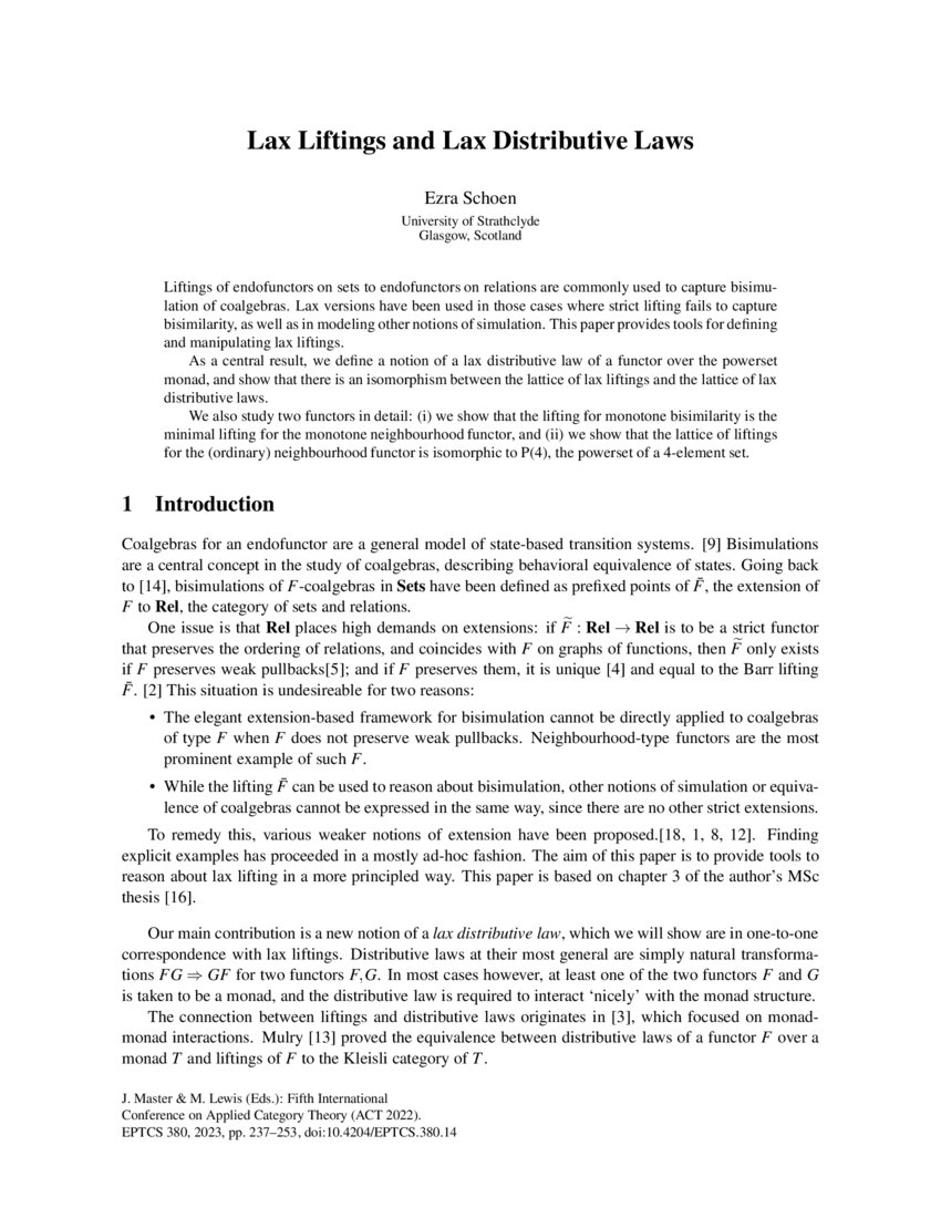 Lax Liftings and Lax Distributive Laws | DeepAI