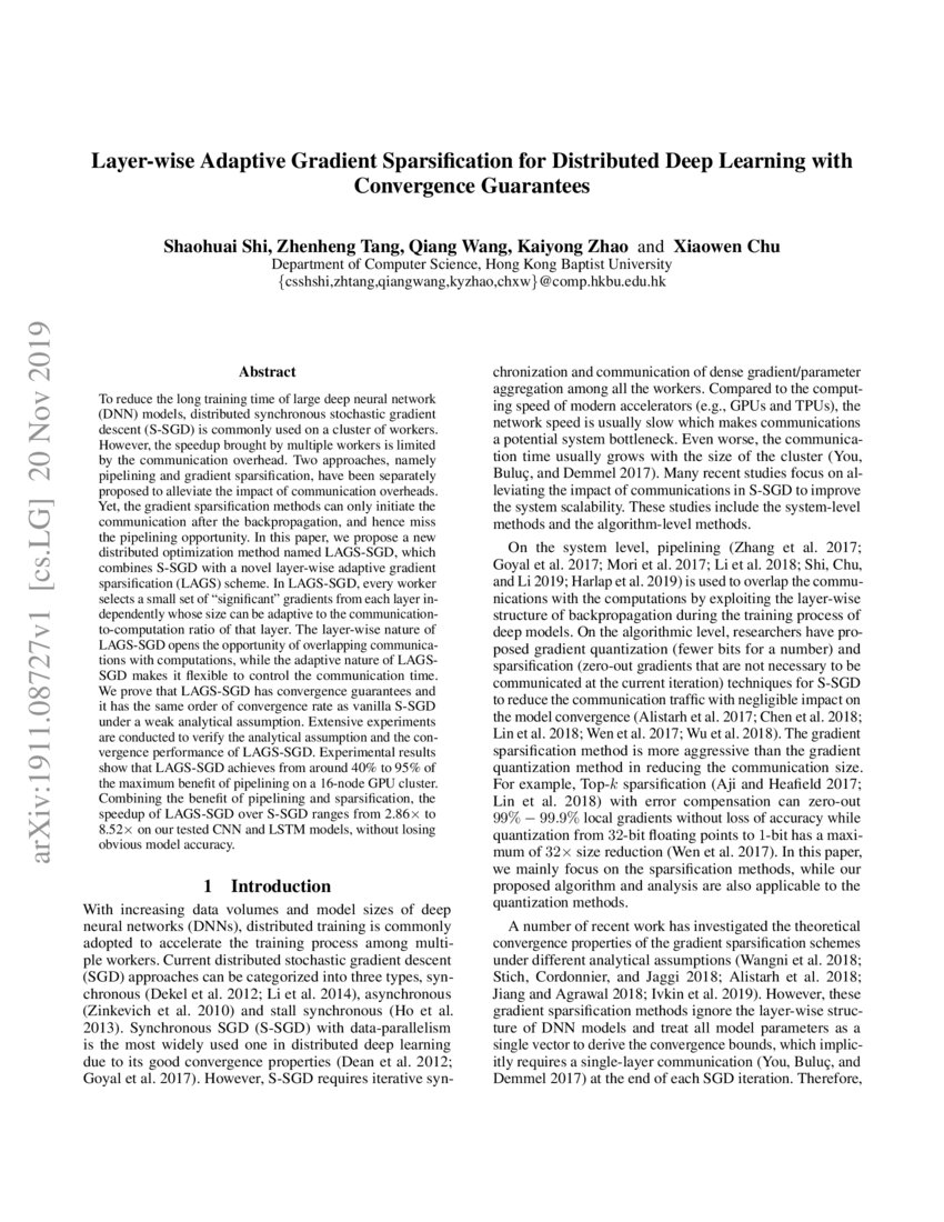 Layer-wise Adaptive Gradient Sparsification for Distributed Deep ...