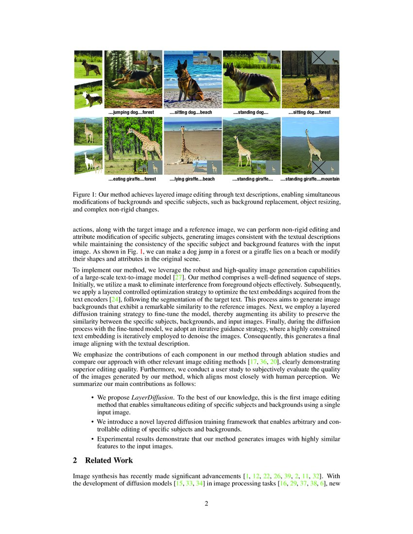 LayerDiffusion: Layered Controlled Image Editing with Diffusion Models | DeepAI