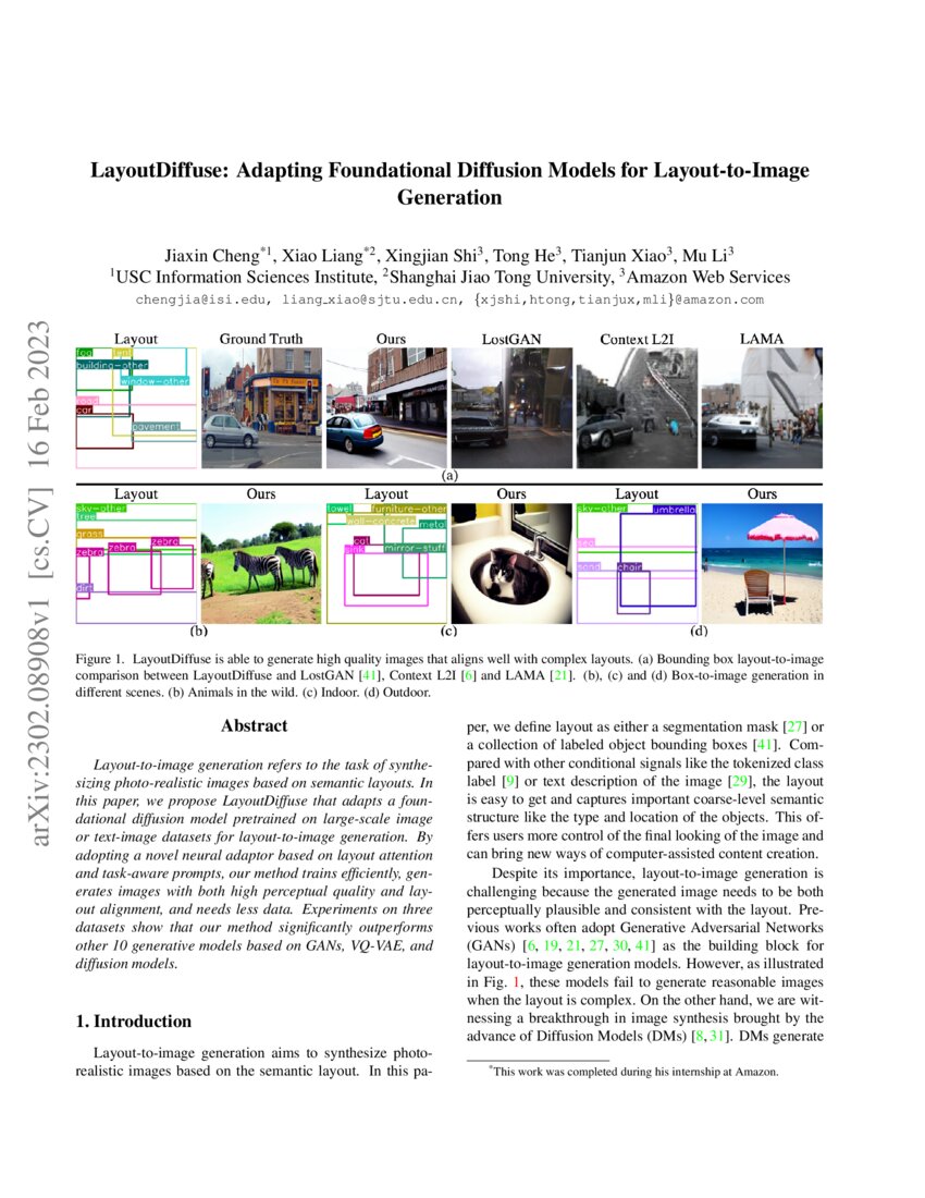 Layoutdiffuse Adapting Foundational Diffusion Models For Layout To