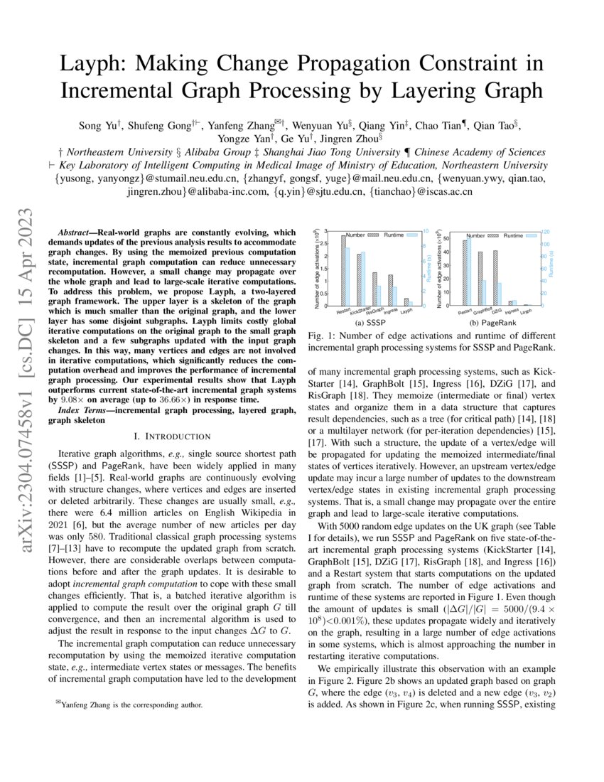 Layph: Making Change Propagation Constraint in Incremental Graph ... Layph: Making Change Propagation Constraint in Incremental Graph ...