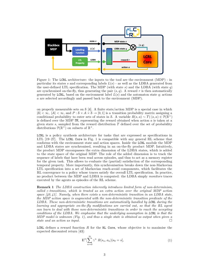 LCRL: Certified Policy Synthesis via Logically-Constrained Reinforcement Learning | DeepAI