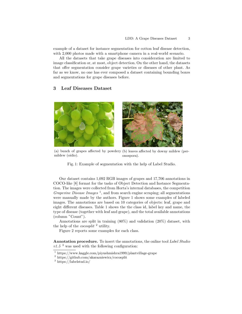 LDD: A Dataset for Grape Diseases Object Detection and Instance ... LDD: A Dataset for Grape Diseases Object Detection and Instance ...