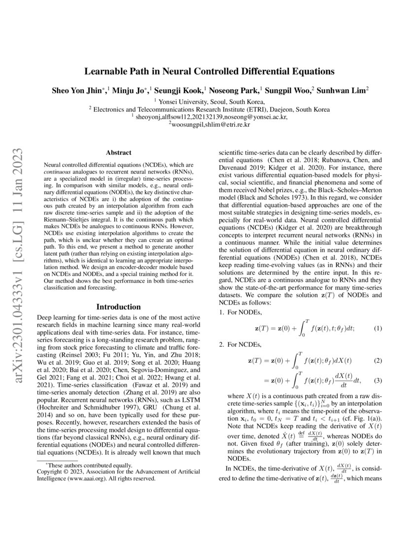 Learnable Path in Neural Controlled Differential Equations | DeepAI