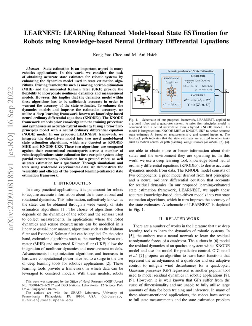 Learnest Learning Enhanced Model Based State Estimation For Robots Using Knowledge Based Neural