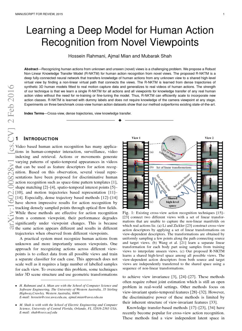 Learning a Deep Model for Human Action Recognition from Novel ...