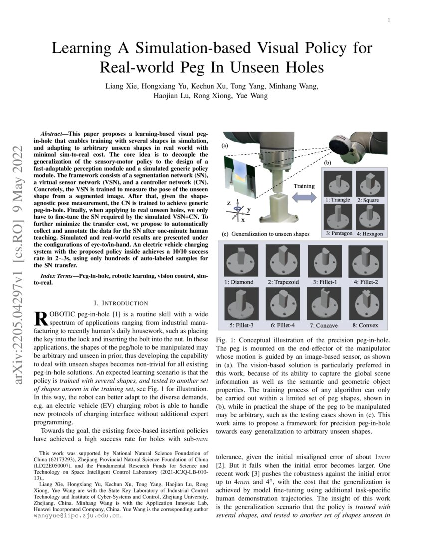 Learning A Simulation-based Visual Policy for Real-world Peg In Unseen ...