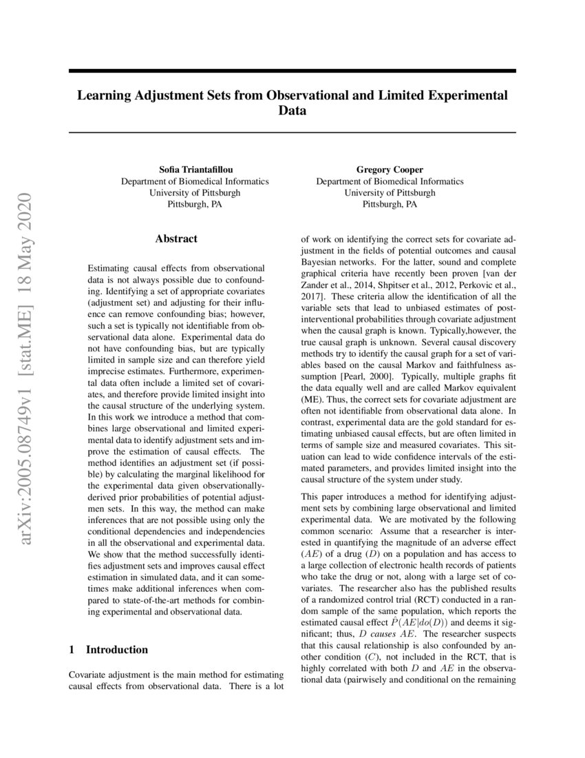 Learning Adjustment Sets from Observational and Limited Experimental ...