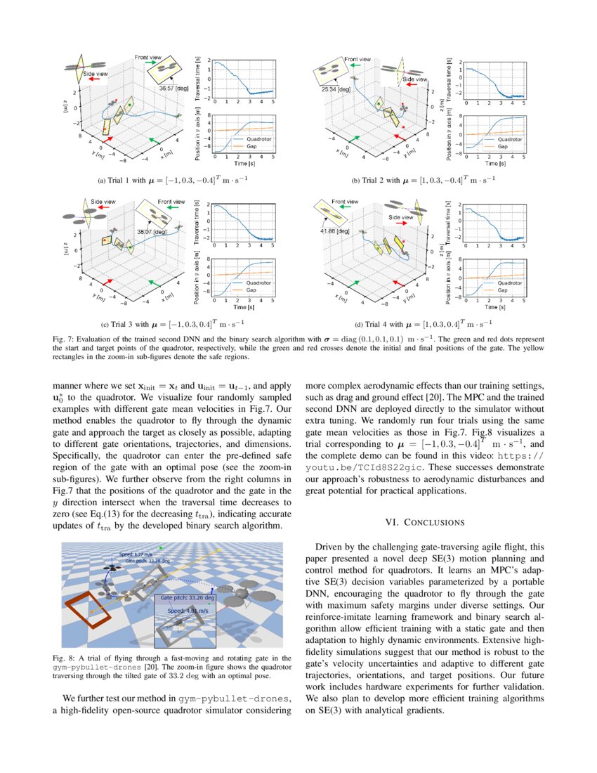 Learning Agile Flight Maneuvers: Deep SE(3) Motion Planning and Control ...
