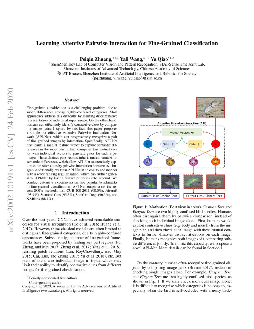 Learning Attentive Pairwise Interaction For Fine Grained Classification