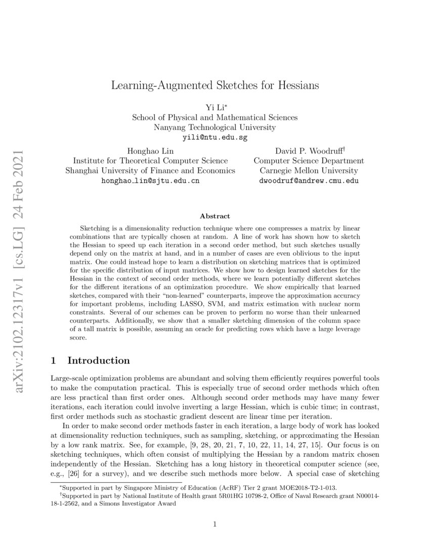 Learning-Augmented Sketches for Hessians | DeepAI