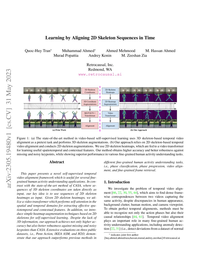 Learning by Aligning 2D Skeleton Sequences in Time | DeepAI
