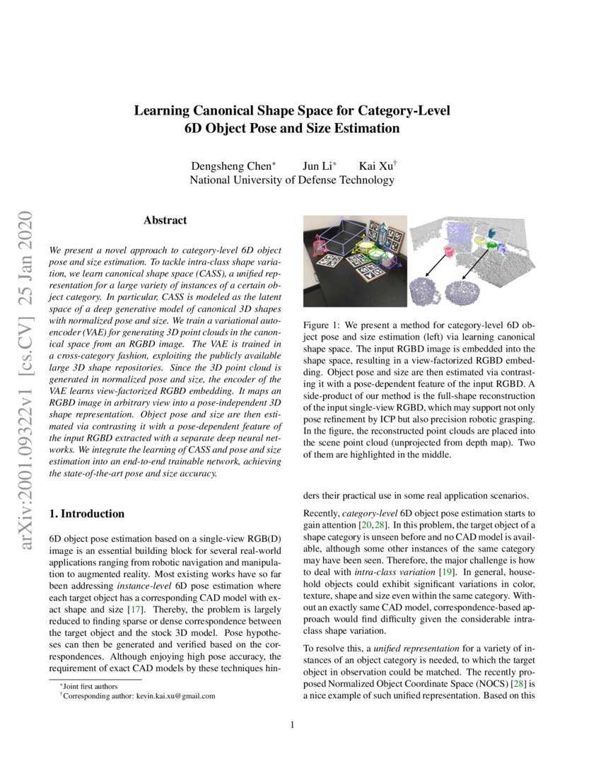 Learning Canonical Shape Space for Category-Level 6D Object Pose and ...