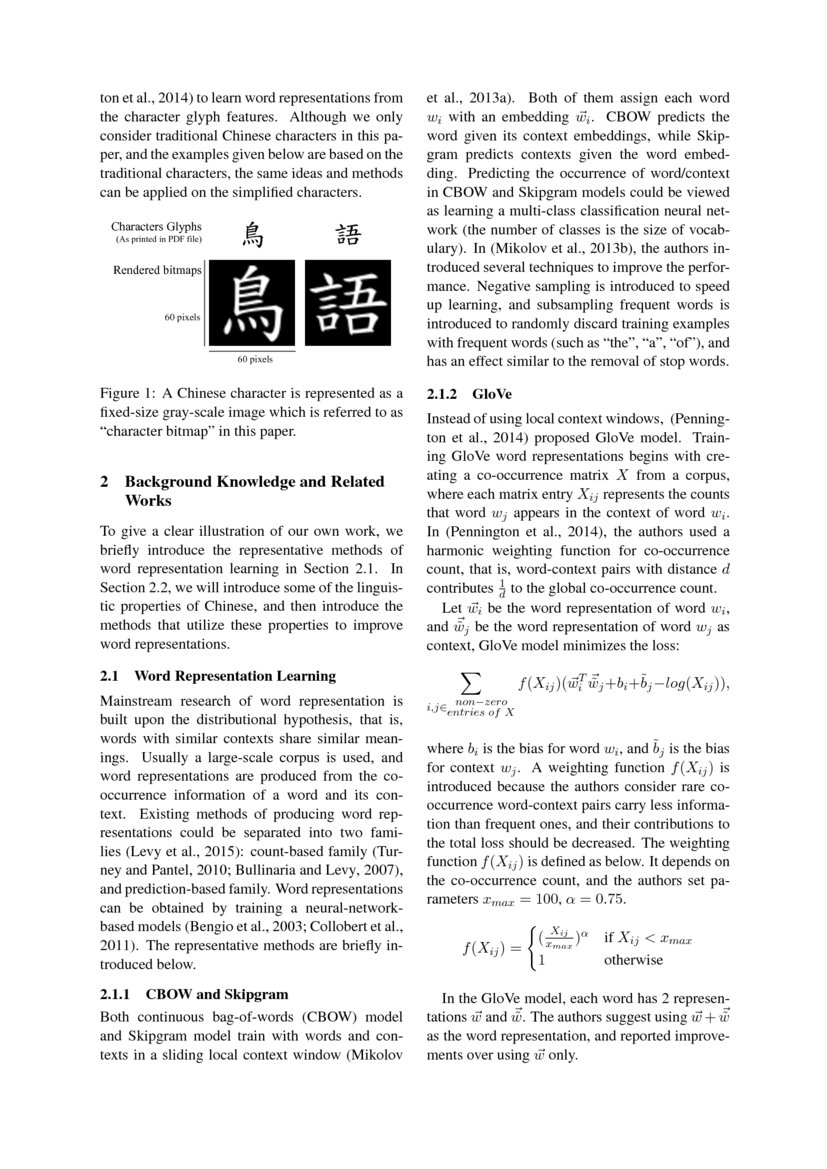 Learning Chinese Word Representations From Glyphs Of Characters | DeepAI