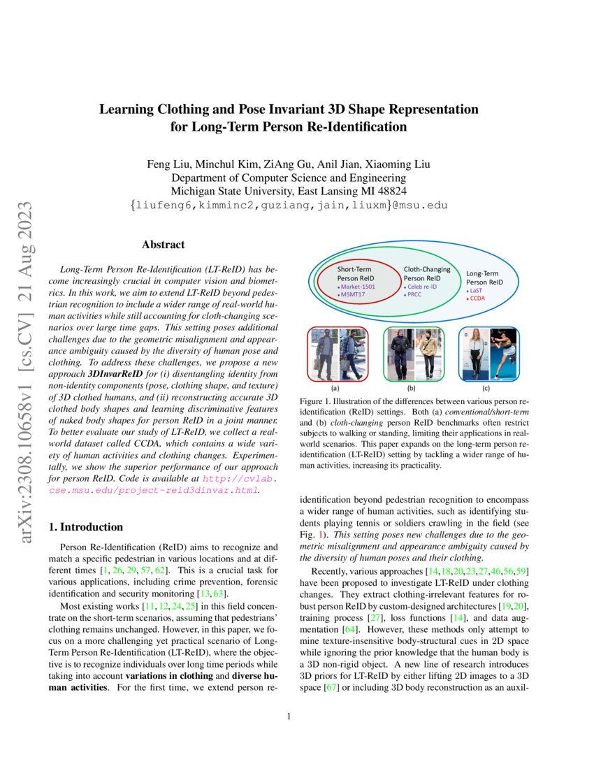 Learning Clothing And Pose Invariant 3d Shape Representation For Long
