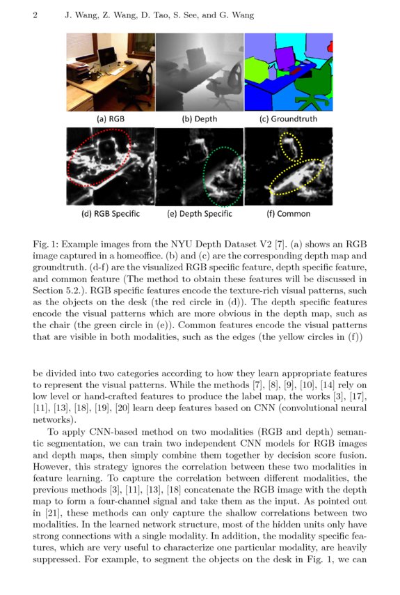 Learning Common And Specific Features For Rgb D Semantic Segmentation With Deconvolutional