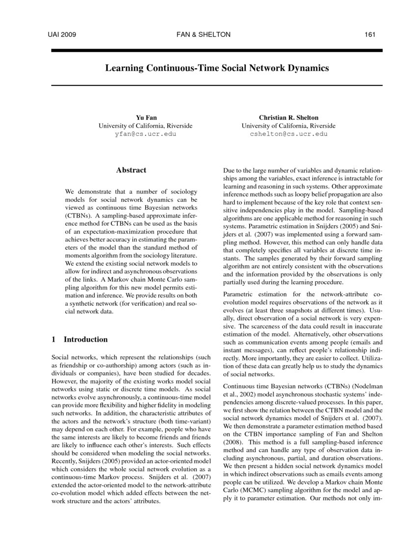 Learning Continuous-Time Social Network Dynamics | DeepAI