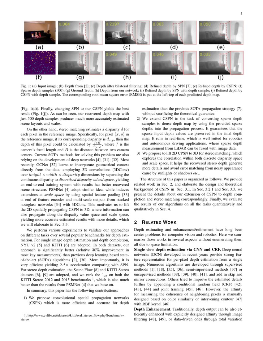 Learning Depth With Convolutional Spatial Propagation Network Deepai 
