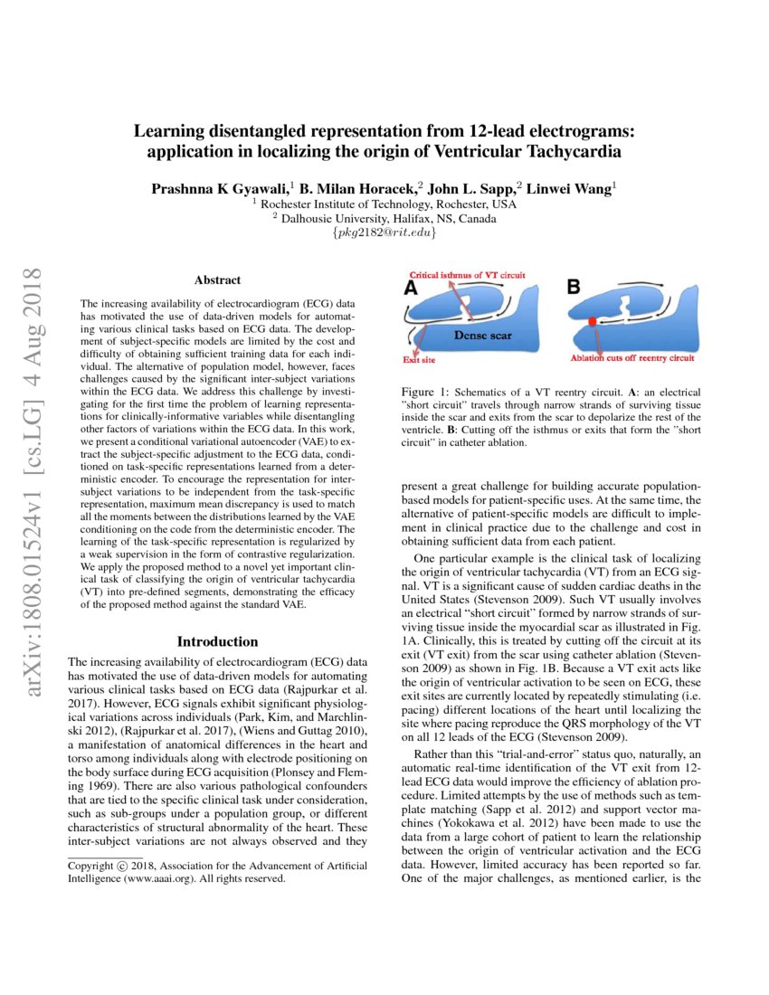 Learning disentangled representation from 12-lead electrograms ...
