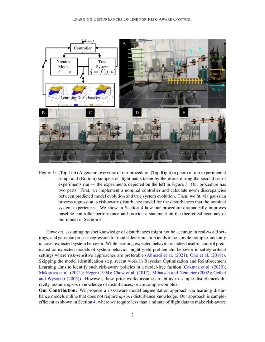 Learning Disturbances Online for Risk-Aware Control: Risk-Aware Flight ... Learning Disturbances Online for Risk-Aware Control: Risk-Aware Flight ...