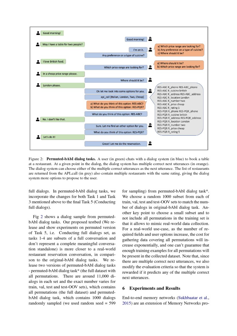 Learning End-to-End Goal-Oriented Dialog with Multiple Answers | DeepAI