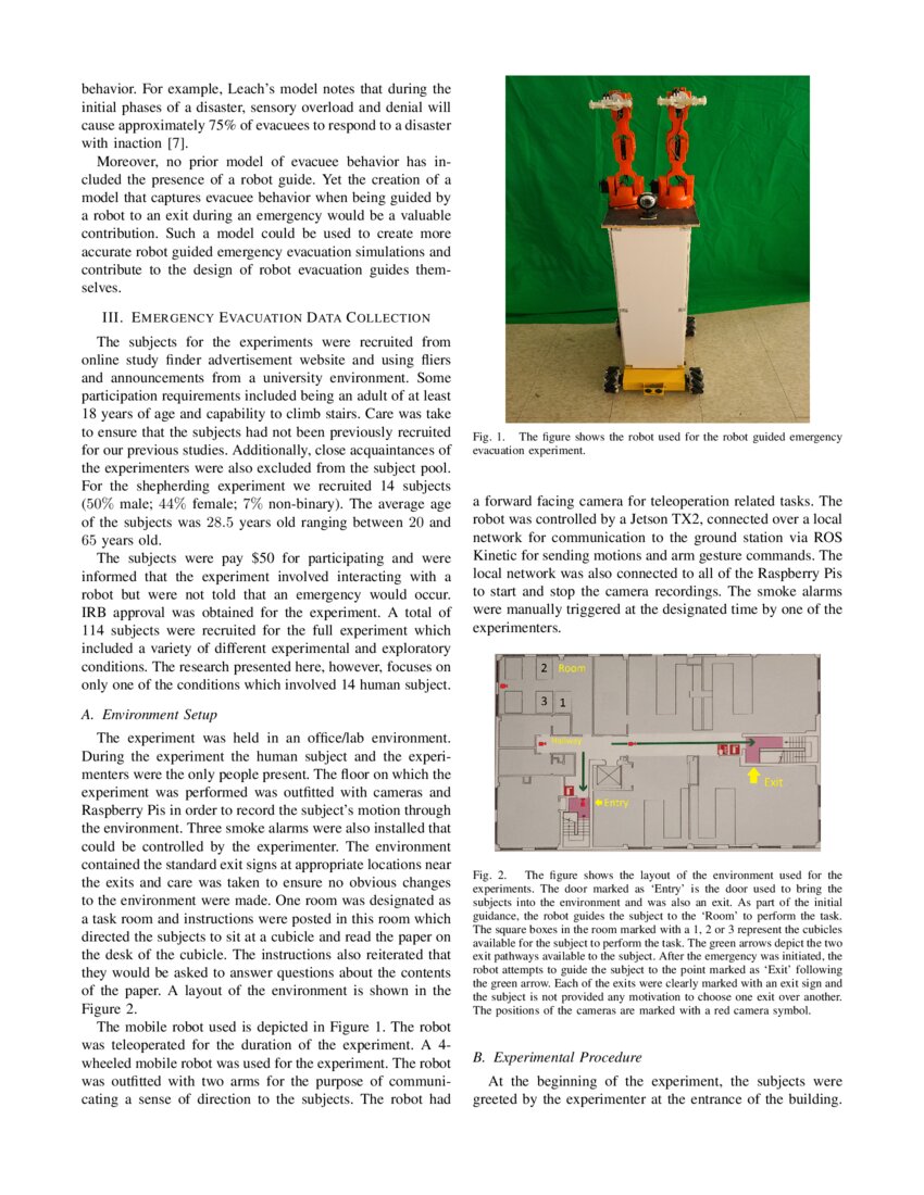 Learning Evacuee Models from Robot-Guided Emergency Evacuation Experiments | DeepAI