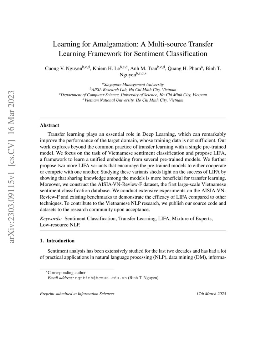 Learning For Amalgamation A Multi Source Transfer Learning Framework