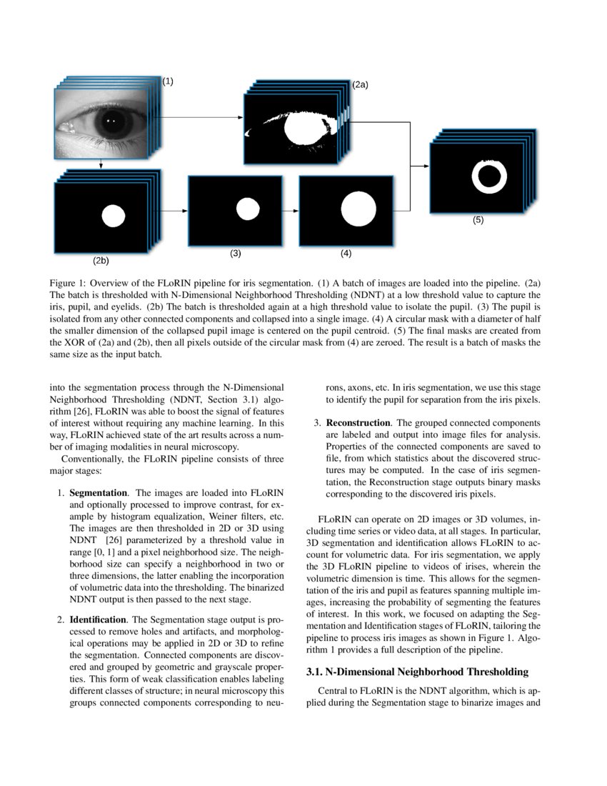 Learning-Free Iris Segmentation Revisited: A First Step Toward Fast Volumetric Operation Over ...