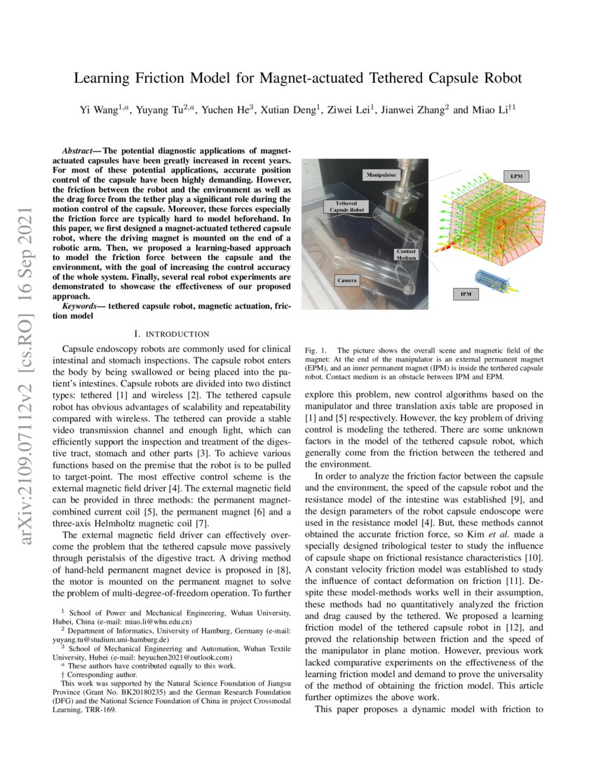 Learning Friction Model for Magnet-actuated Tethered Capsule Robot | DeepAI