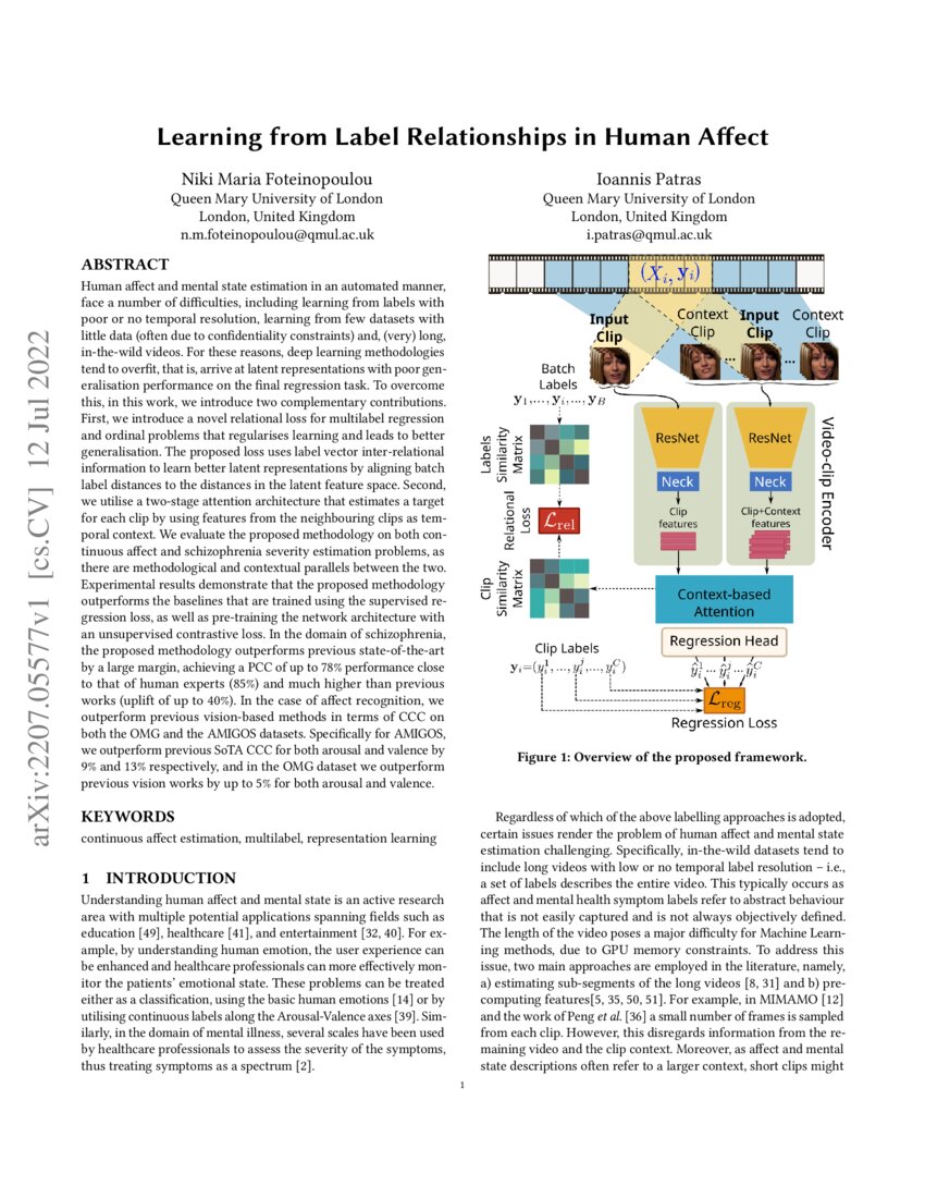 Learning from Label Relationships in Human Affect | DeepAI