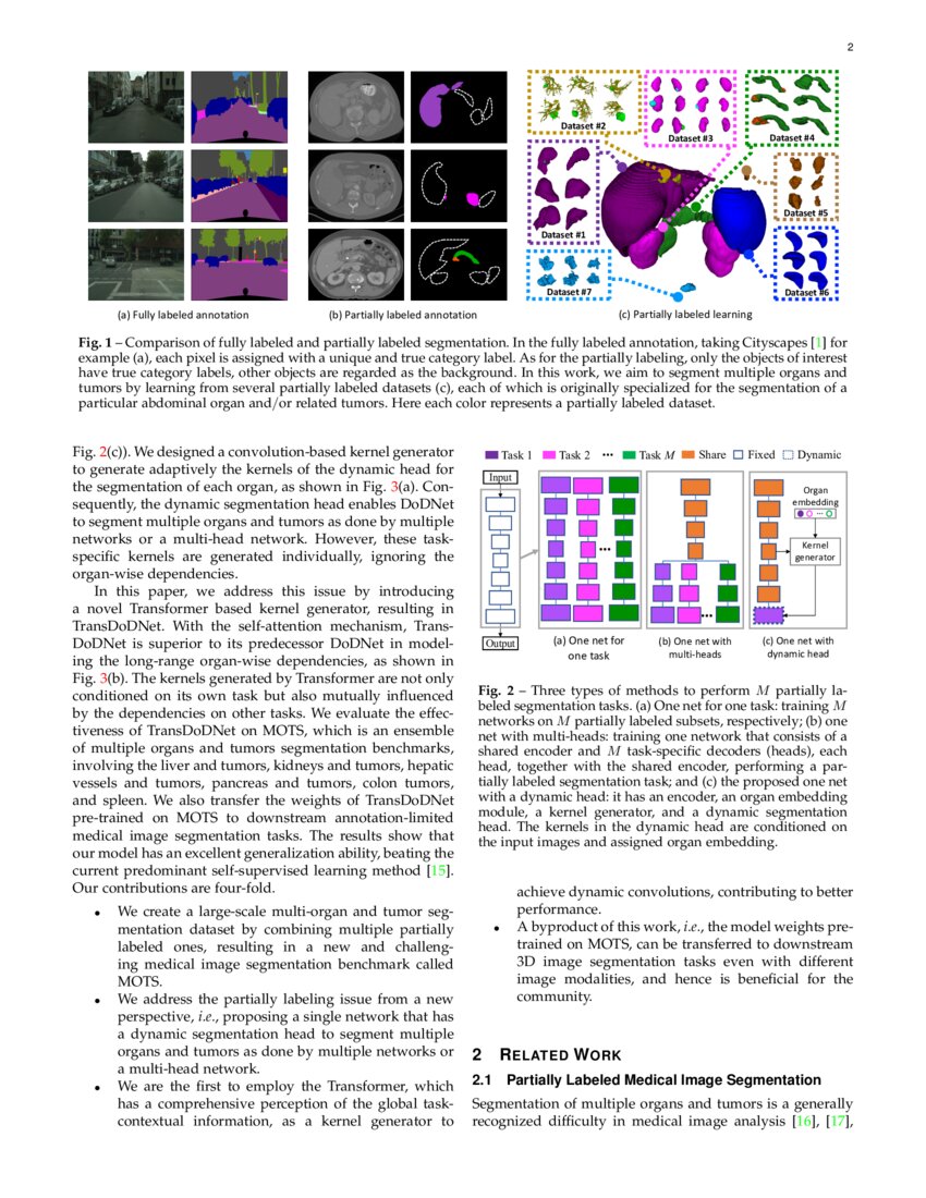 Learning From Partially Labeled Data For Multi Organ And Tumor Segmentation Deepai