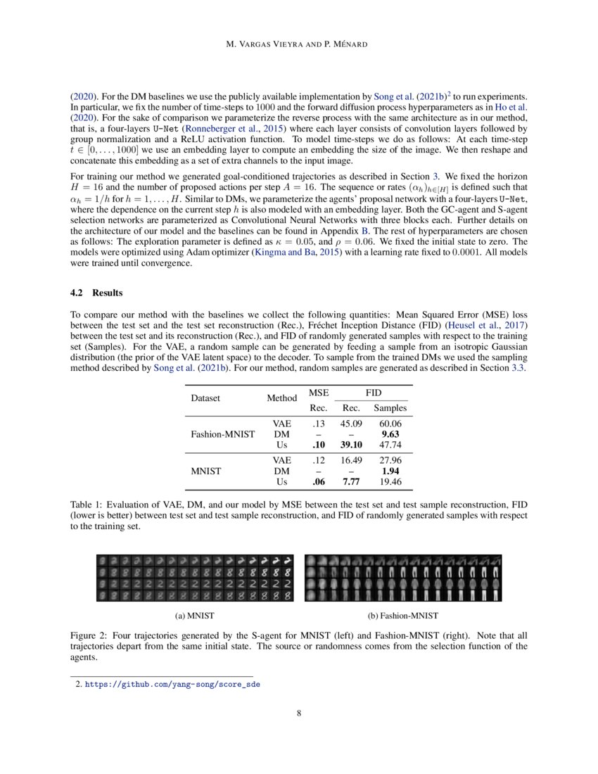 Learning Generative Models With Goal Conditioned Reinforcement Learning