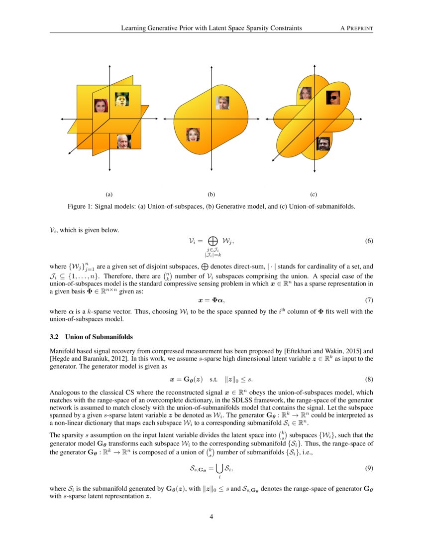 Learning Generative Prior with Latent Space Sparsity Constraints | DeepAI