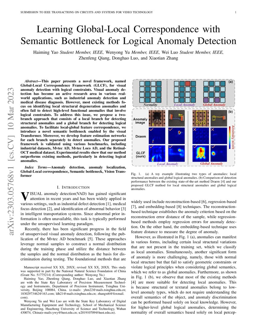 Learning Global Local Correspondence With Semantic Bottleneck For Logical Anomaly Detection Deepai