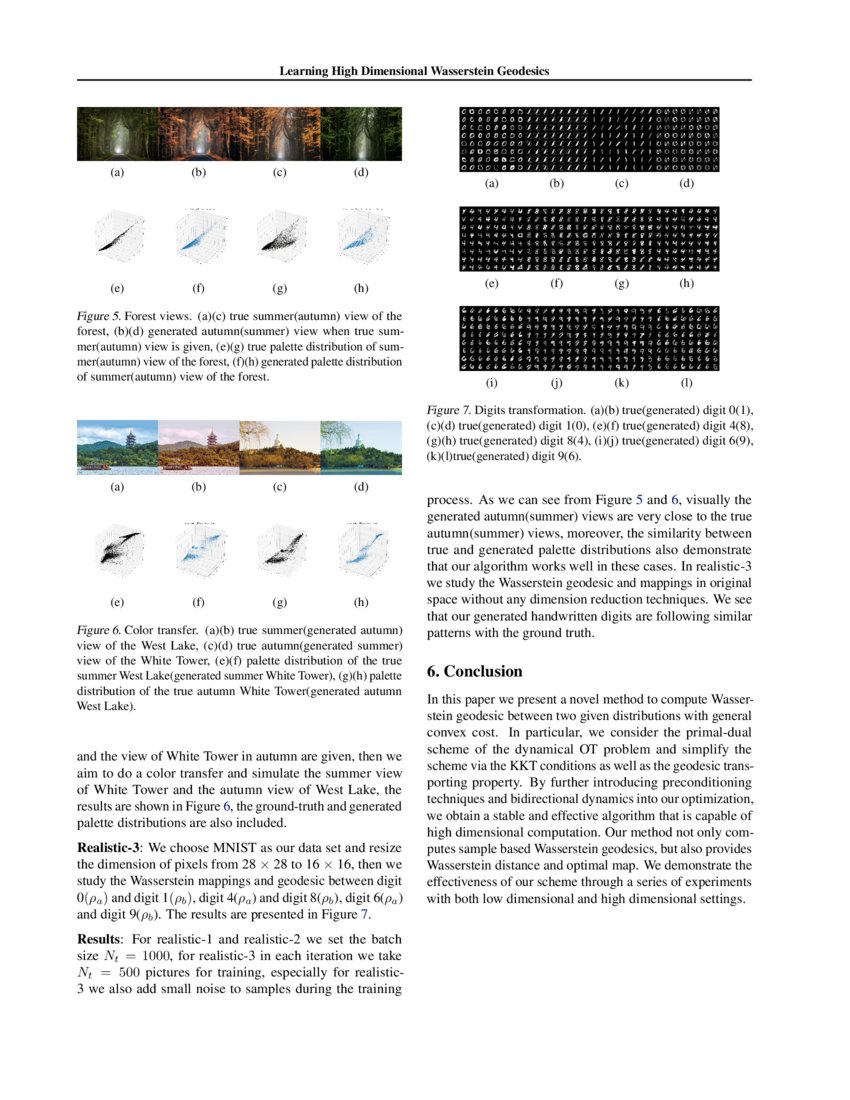 Learning High Dimensional Wasserstein Geodesics | DeepAI