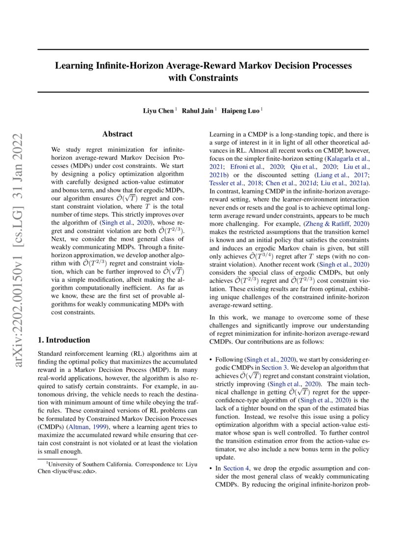 Learning Infinite-Horizon Average-Reward Markov Decision Processes with ... Learning Infinite-Horizon Average-Reward Markov Decision Processes with ...