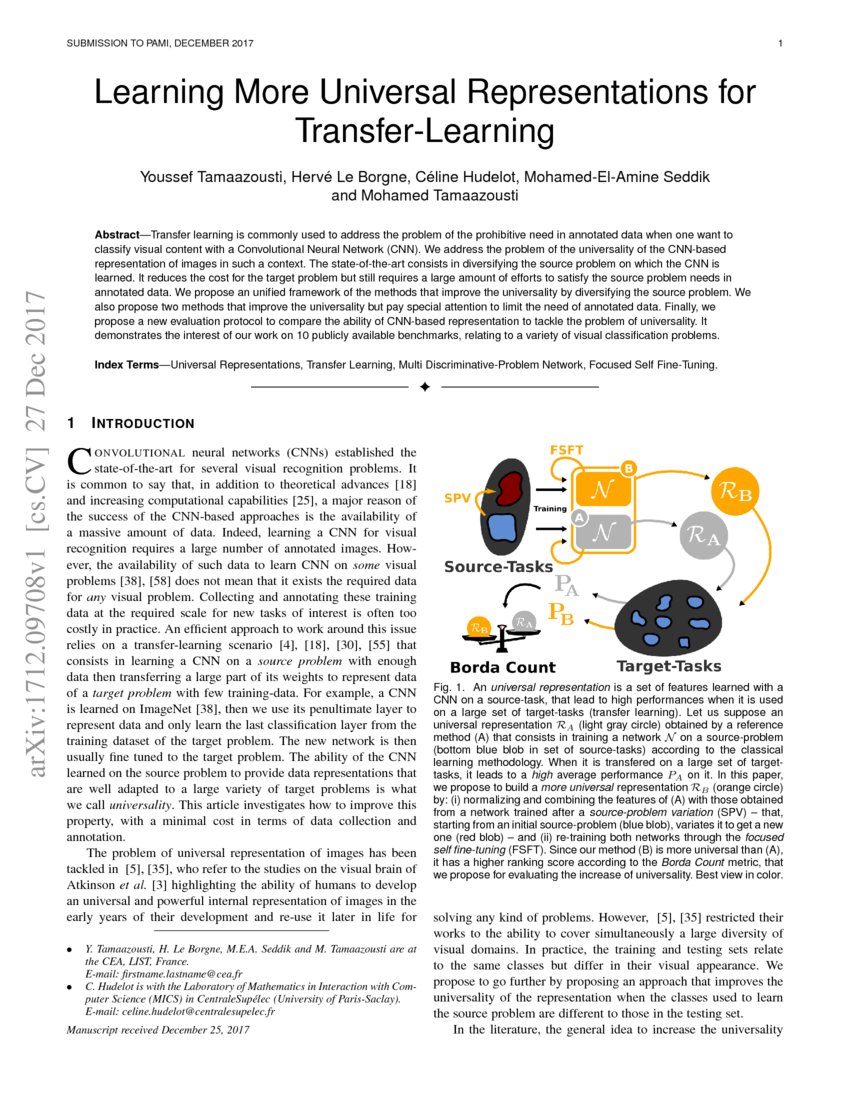 Learning More Universal Representations for Transfer-Learning | DeepAI