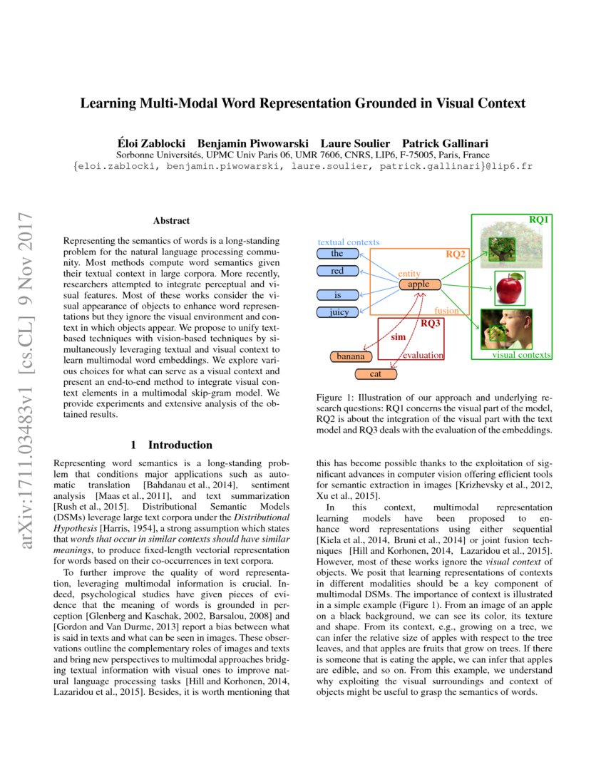 Learning Multi-Modal Word Representation Grounded in Visual Context ...