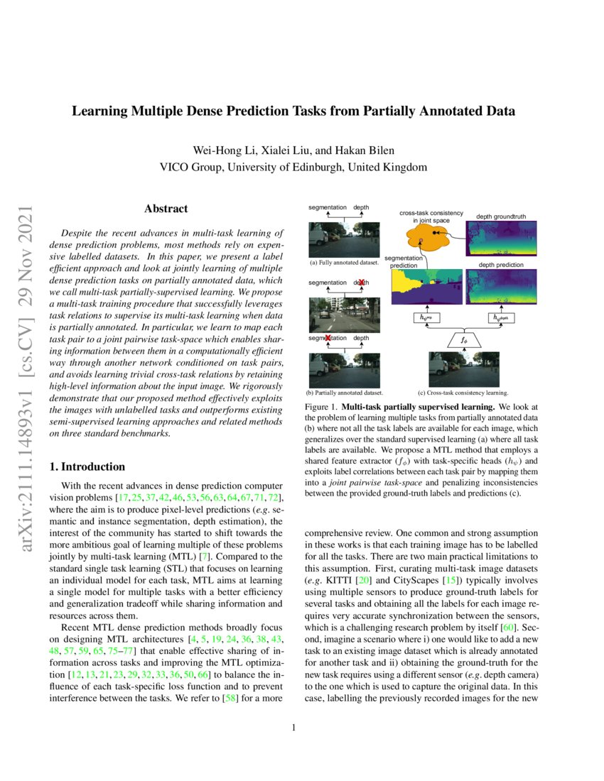 Learning Multiple Dense Prediction Tasks From Partially Annotated Data Deepai 6824
